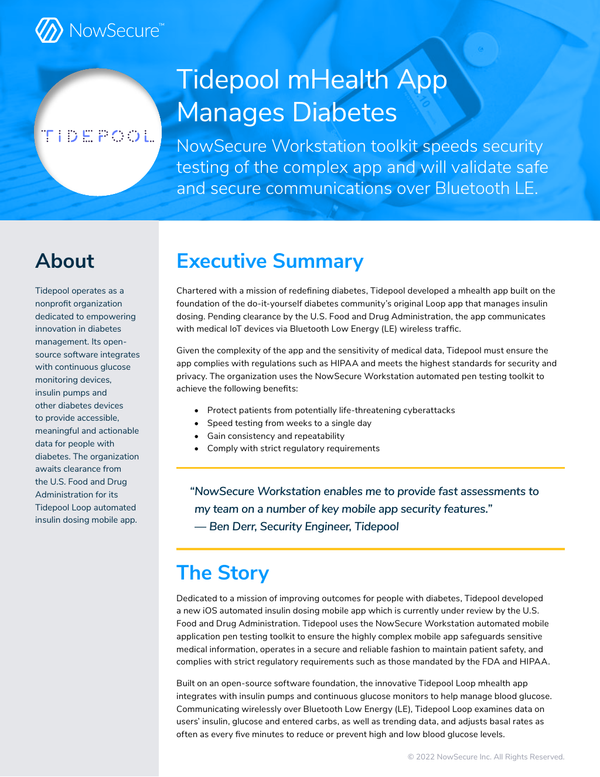 Tidepool mHealth App Manages Diabetes