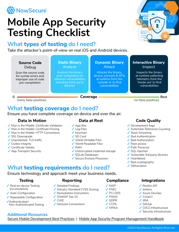 Mobile App Security Testing Checklist