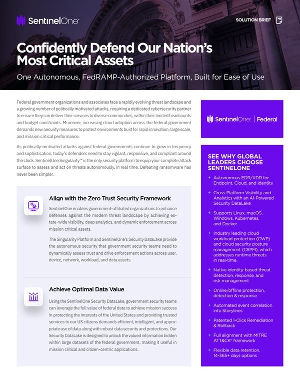 Confidently Defend Our Nation's Most Critical Assets