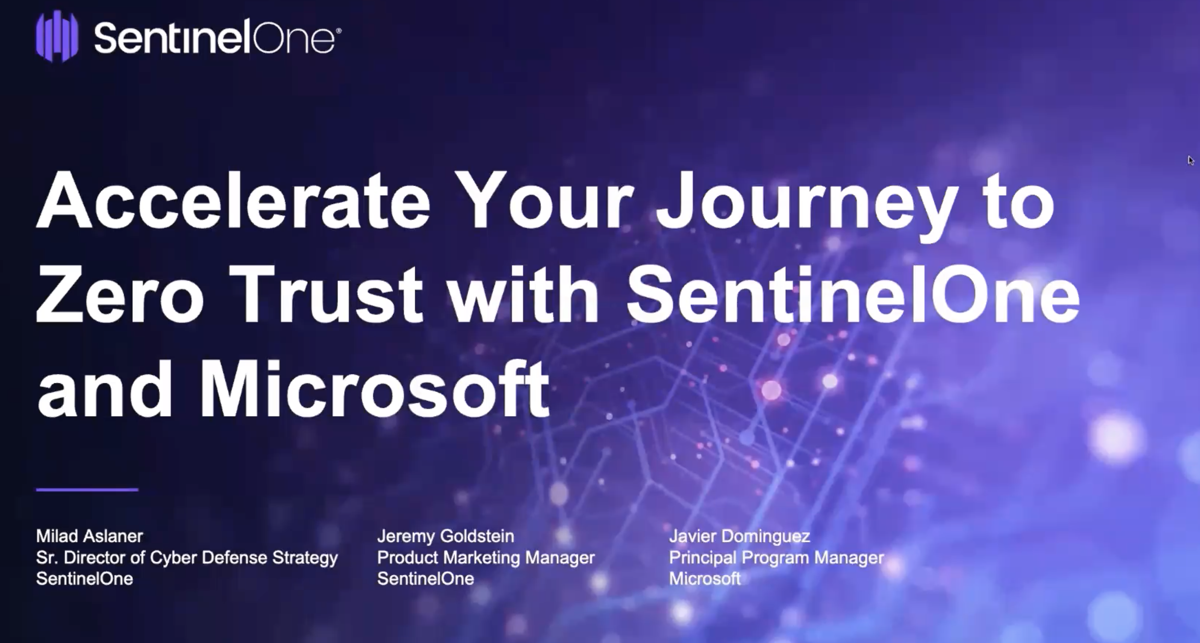Accelerate Your Journey to Zero Trust with SentinelOne and Microsoft