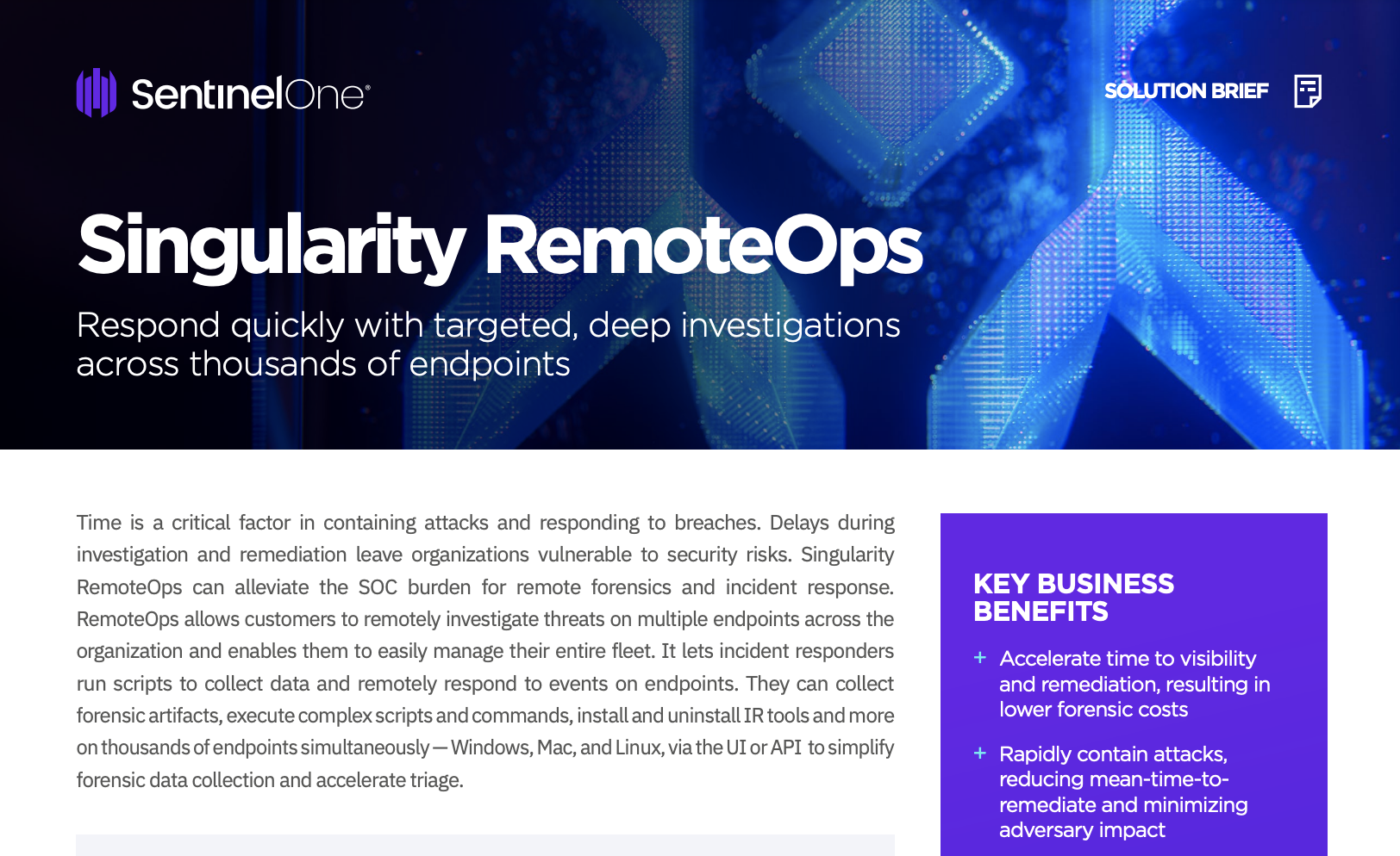 Singularity RemoteOps