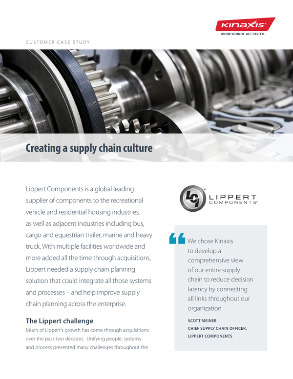 Lippert Components: Creating a supply chain culture