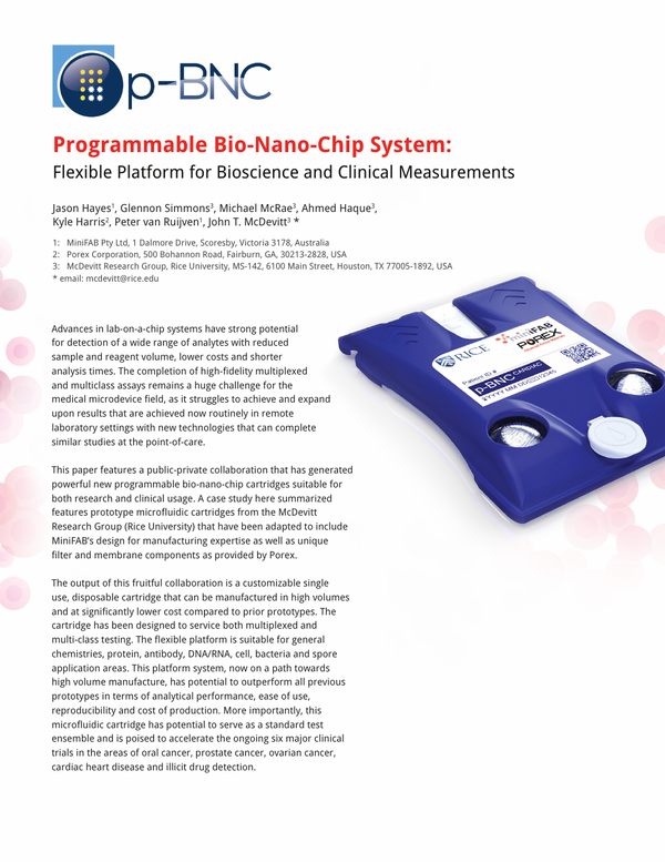 p-BNC: Flexible Platform for Microfluidic Testing White Paper