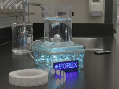 Vented Bubbler Demo with Porex Virtek PTFE Protection Vents