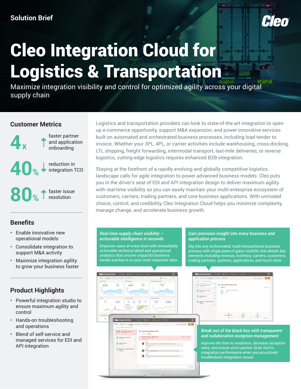 Cleo Integration Cloud for Logistics Demo