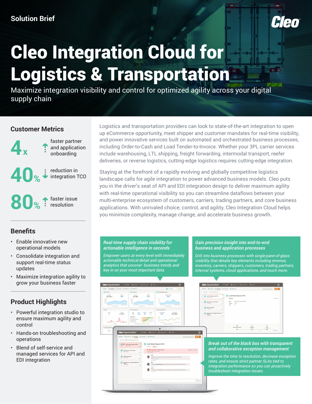 Cleo Integration Cloud for Logistics and Transportation
