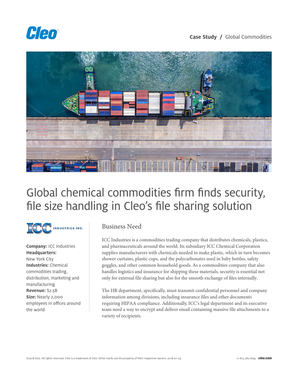 Case Study: ICC Industries, Global Chemical Commodities Firm