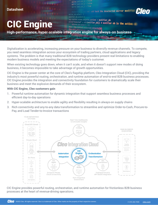 CIC Engine Datasheet