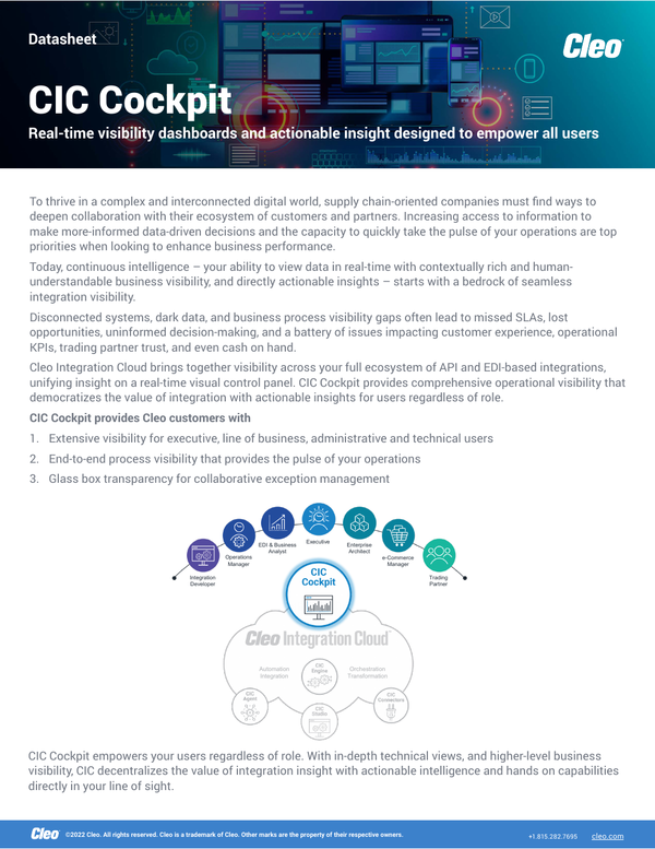 CIC Cockpit Datasheet