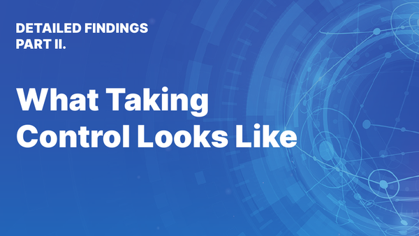 Part II: What Taking Control Looks Like