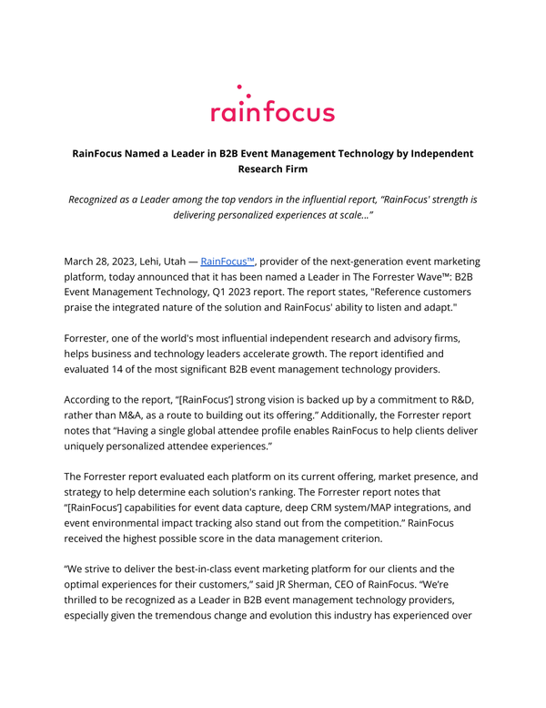 RainFocus Unveils New Data Integration Solutions With Adobe