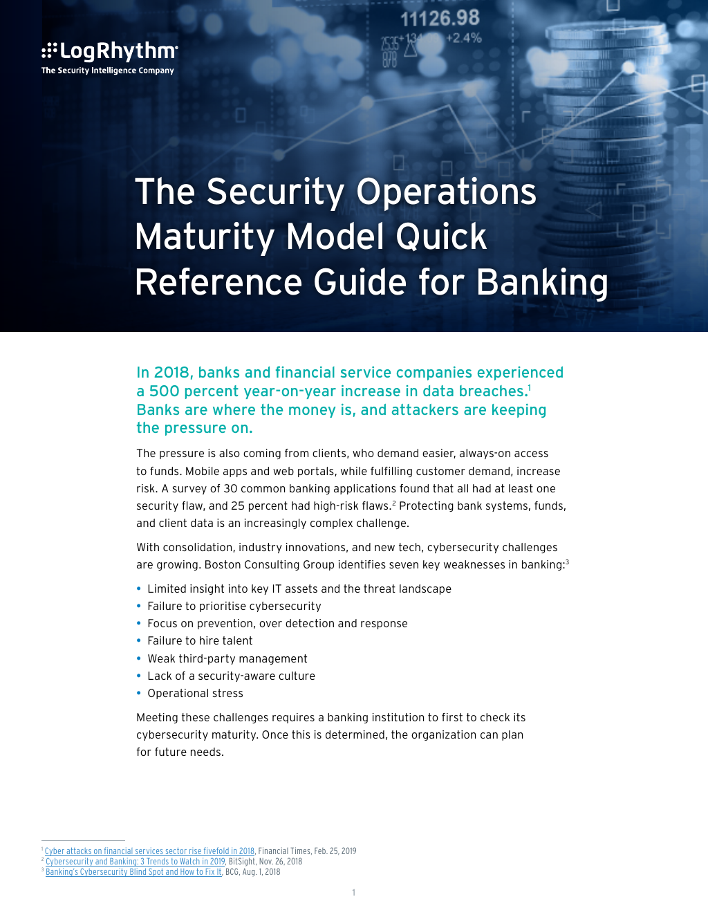 The Security Operations Maturity Model Quick Reference Guide For Banking