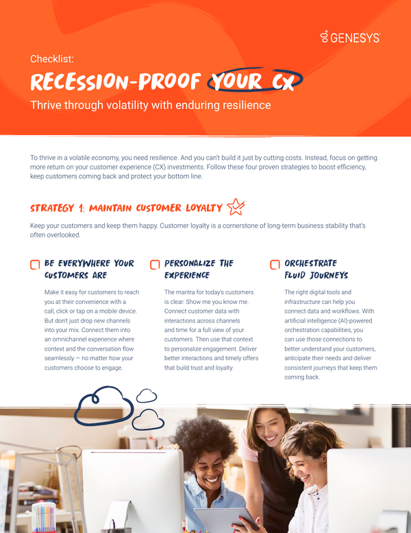 Checklist: Recession-Proof Your CX