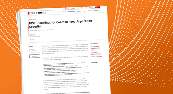 NIST Guidelines for Containerized Application Security