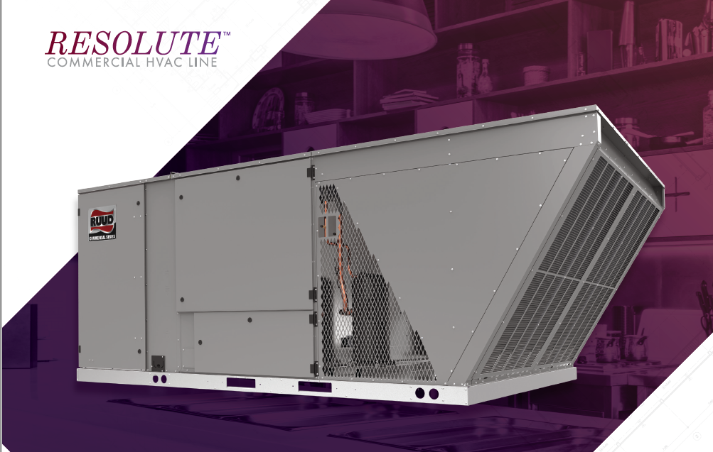 Ruud Resolute Packaged Commercial HVAC Brochure