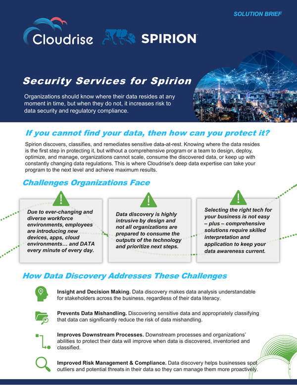 Cloudrise Security Services for Spirion