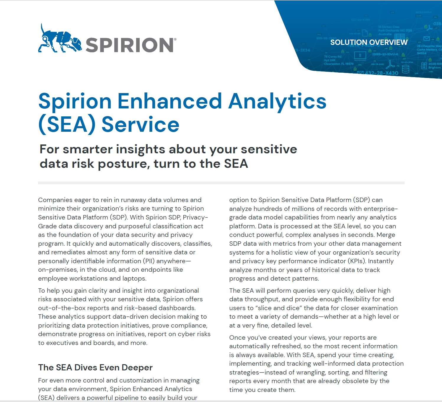 Enhanced Analytics Service