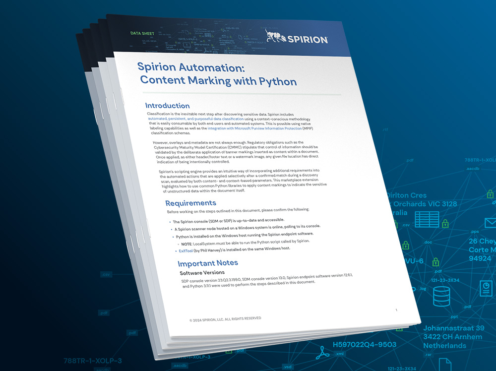Automate Data Classification with Python for Spirion