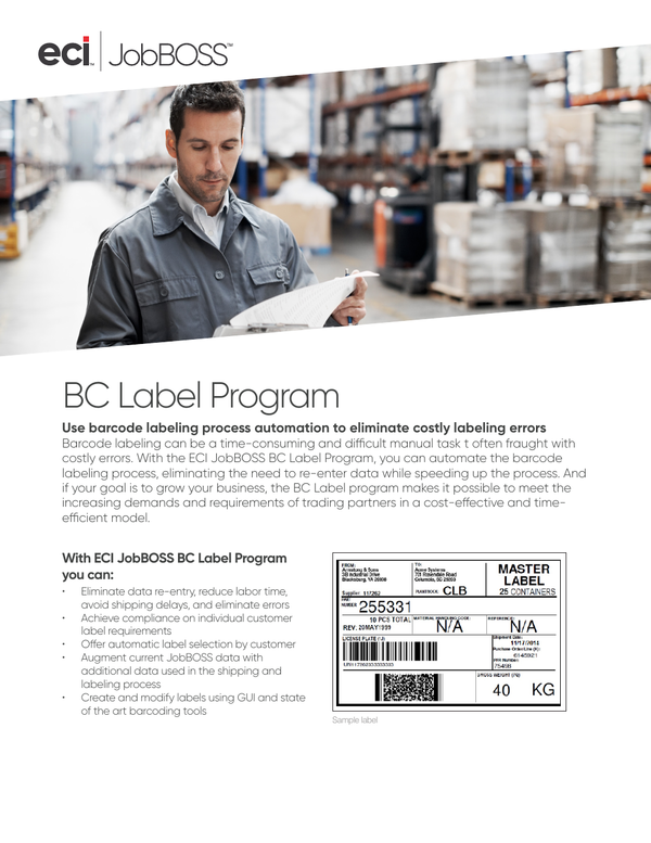 Jobboss Bc Label Program
