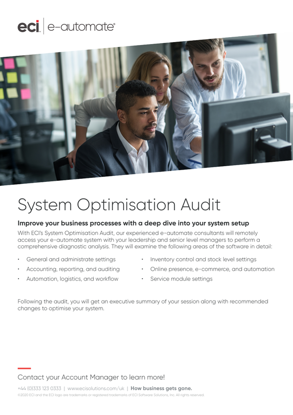 e-automate System Optimisation Audit