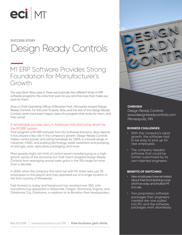 Design Ready Controls Success Story