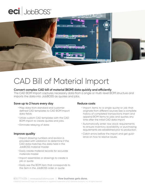 CAD Bill of Material Import