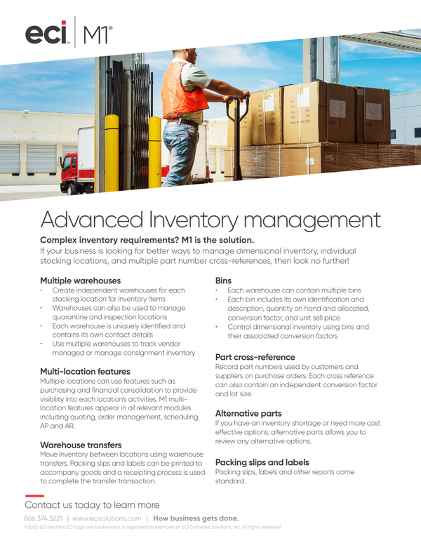 M1 Advanced Inventory Management