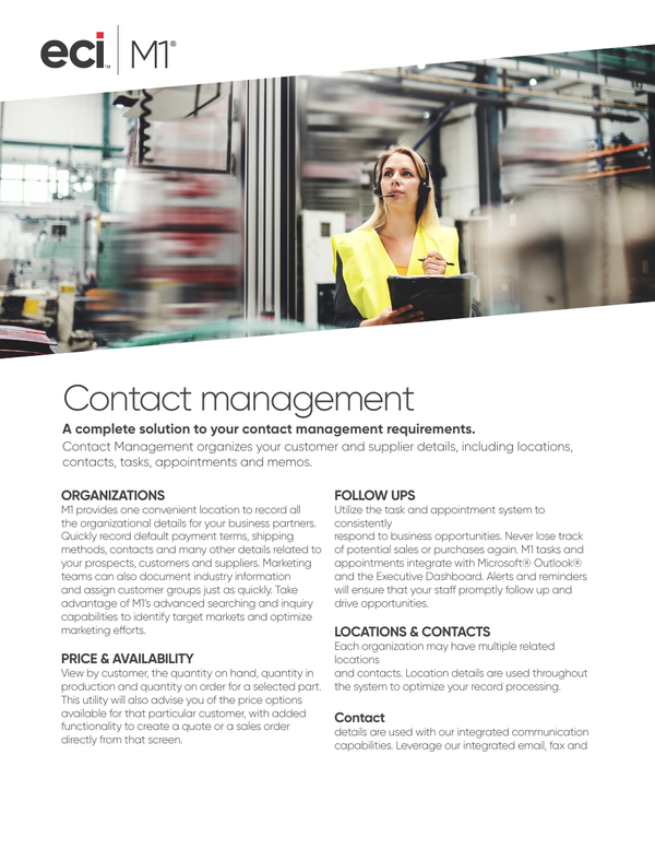 M1 Contact Management
