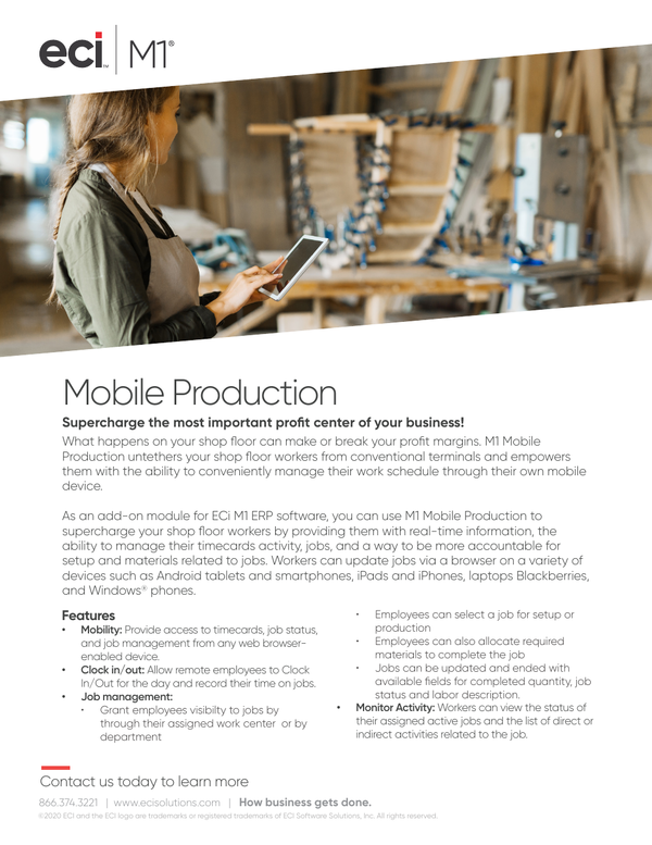 M1 Mobile Production