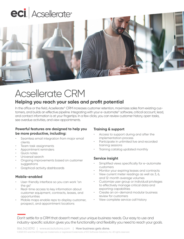 Acsellerate CRM Solution Flyer