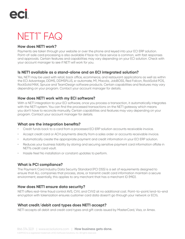 NET1 Frequently Asked Questions