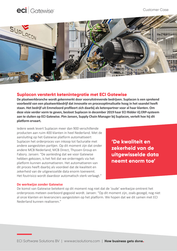 ECI Gatewise klantverhaal Suplacon