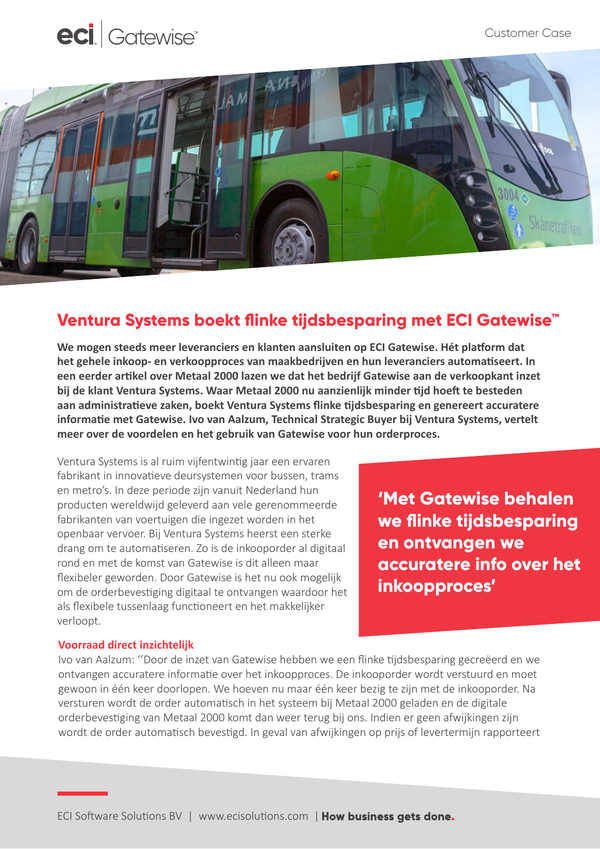 Customer Case ECI Gatewise Ventura