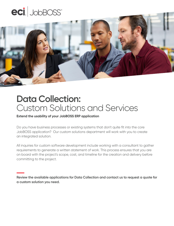 JobBOSS Custom Data Collection Solutions Overview