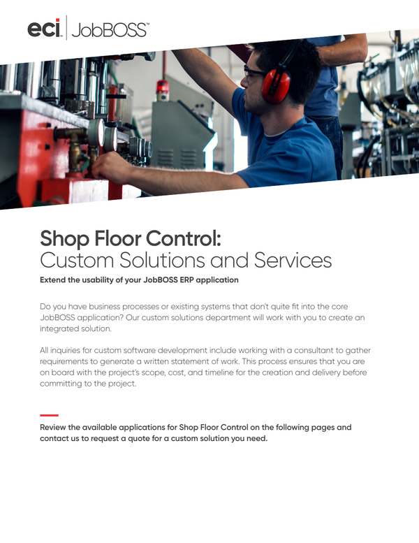 JobBOSS Custom Shop Floor Solutions Overview