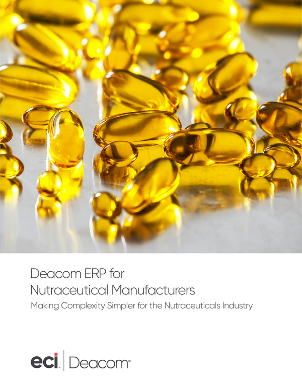 Deacom ERP for Nutraceutical Manufacturers