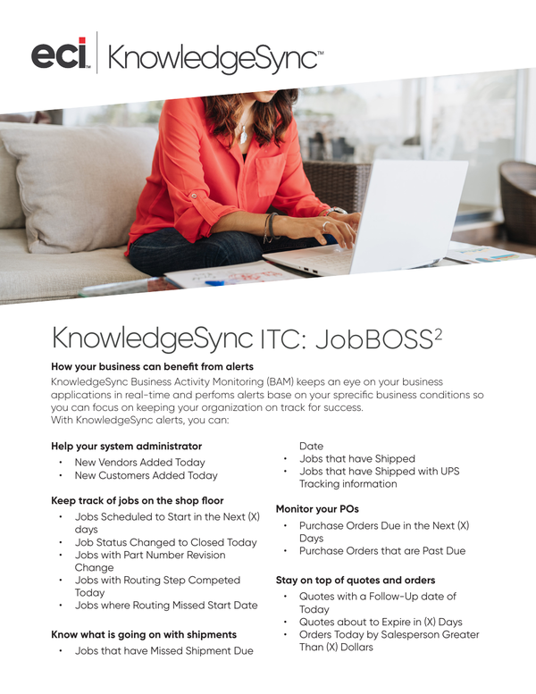 KnowledgeSync Data Sheet - JobBOSS²