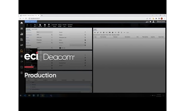Production Capabilities of Deacom ERP Software