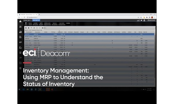 Deacom Inventory Management: Using MRP to Understand the Status of ...