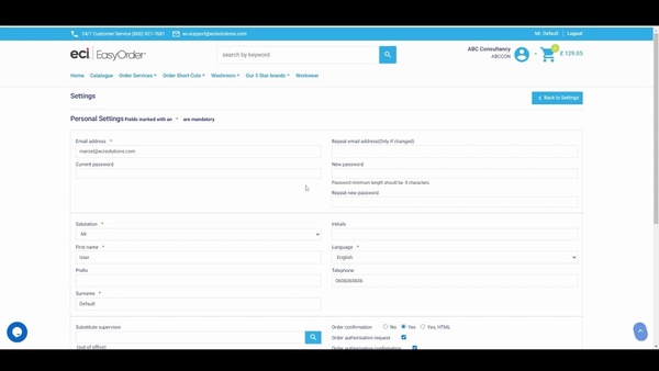 EasyOrder User Settings Video