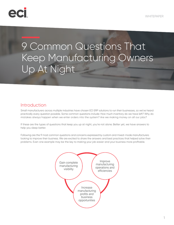 9 Common Questions That Keep Manufacturing Owners Up At Night