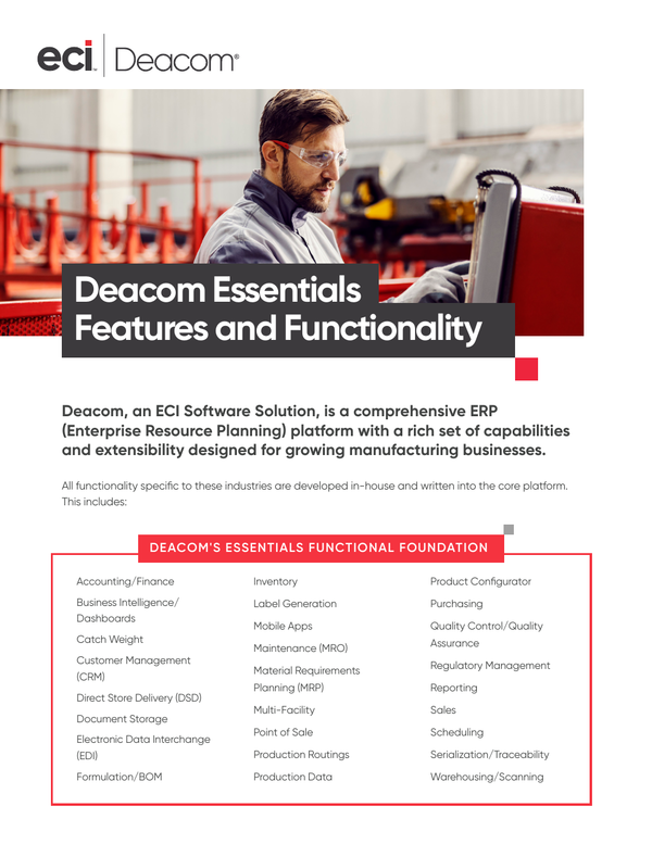 Deacom Enterprise Features and Functionality
