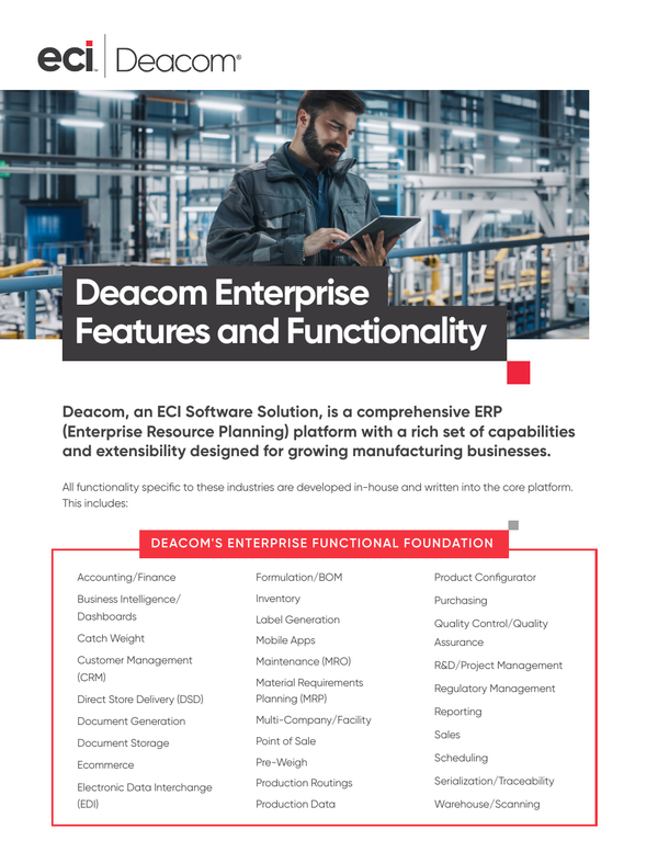 Deacom Enterprise Features and Functionality