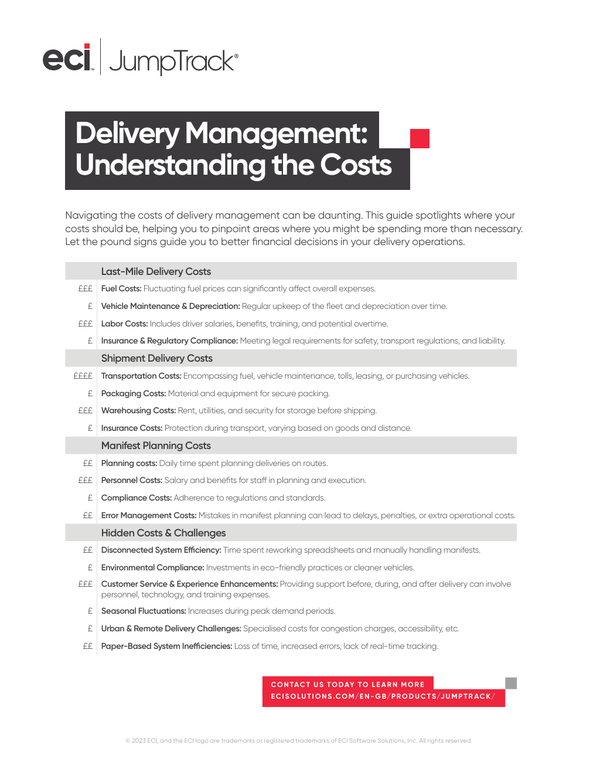 UK JumpTrack Cost of Deliveries B2B ERP Distribution Proof of Delivery ...