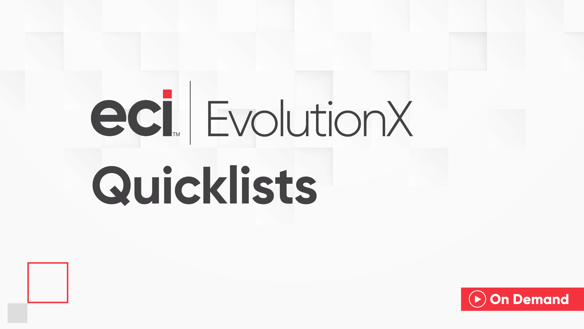 Quicklists | EvolutionX
