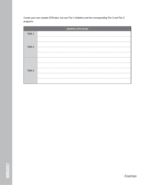 Sample GTM Worksheet