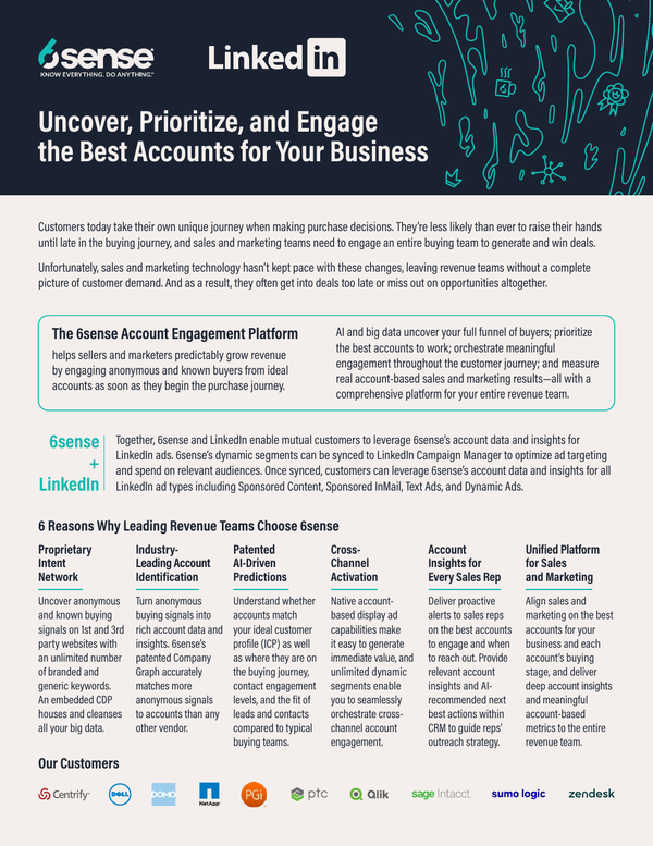 6sense + LinkedIn One Pager