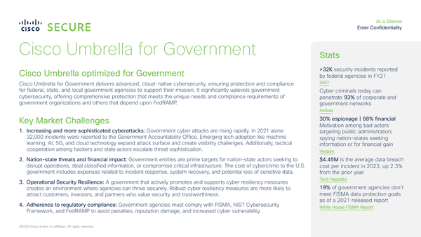 Umbrella For Government At-A-Glance