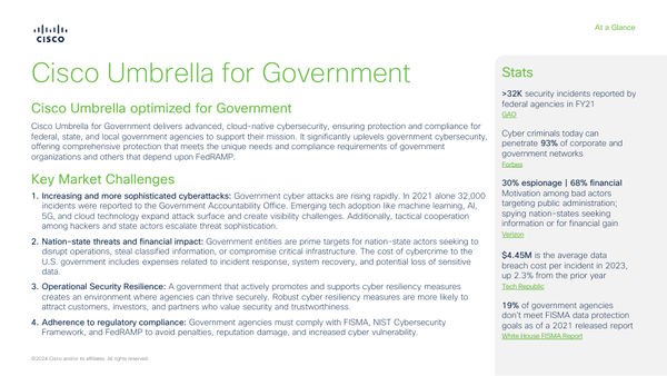 Umbrella For Government At-A-Glance