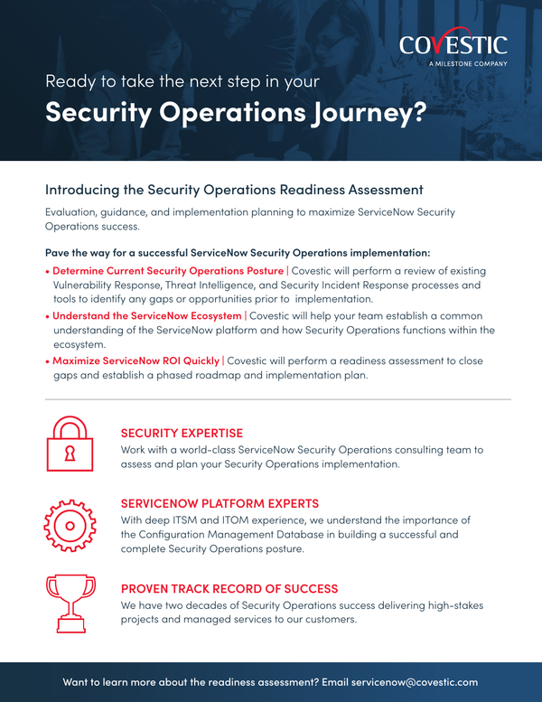 DATASHEET - ServiceNow Security Operations Assessment